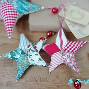 Christmas Tree Star Decoration PDF SEWING PATTERN in Two Sizes With ...