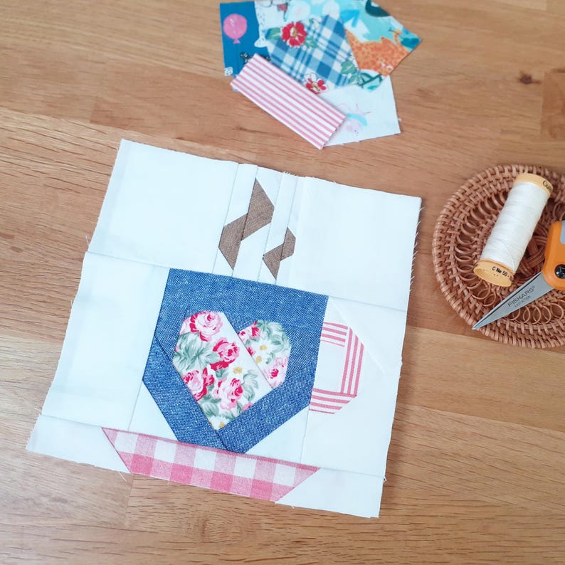 Coffee Cup Quilt Block Pattern, 4 Sizes Included, FPP, Foundation Paper ...