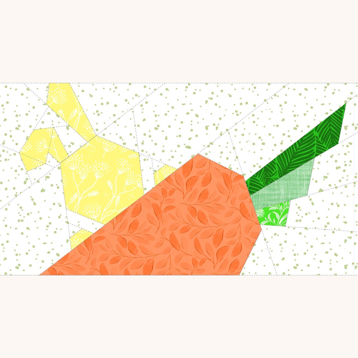 Bunny Rabbit With Carrot Quilt Block Pattern, 3 Sizes Included, FPP ...