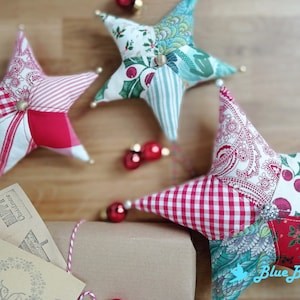 Christmas Tree Star Decoration PDF SEWING PATTERN in Two Sizes With ...