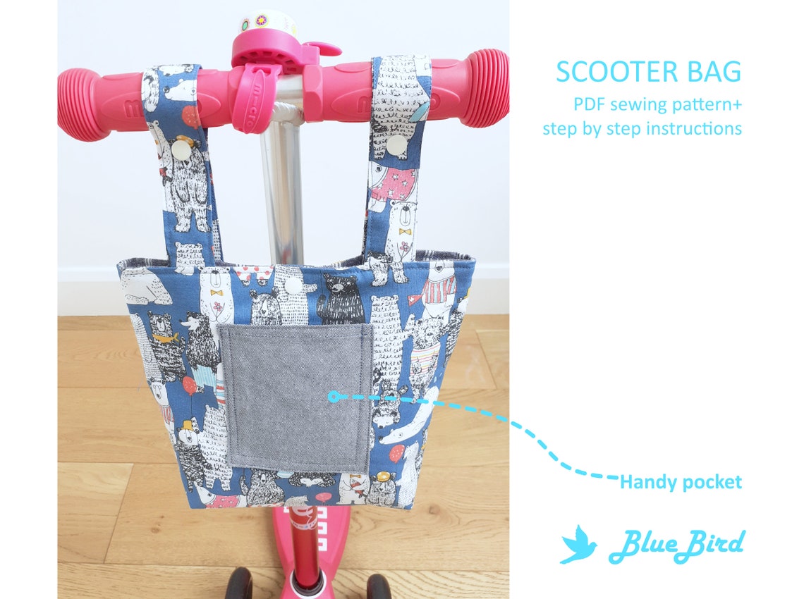 Scooter Bag PDF SEWING PATTERN With Step-by-step Instructions - Etsy UK