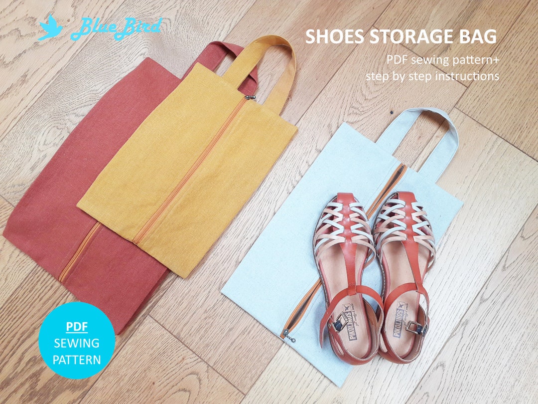 Shoes Storage Bag PDF Sewing Pattern With Step-by-step Instructions ...