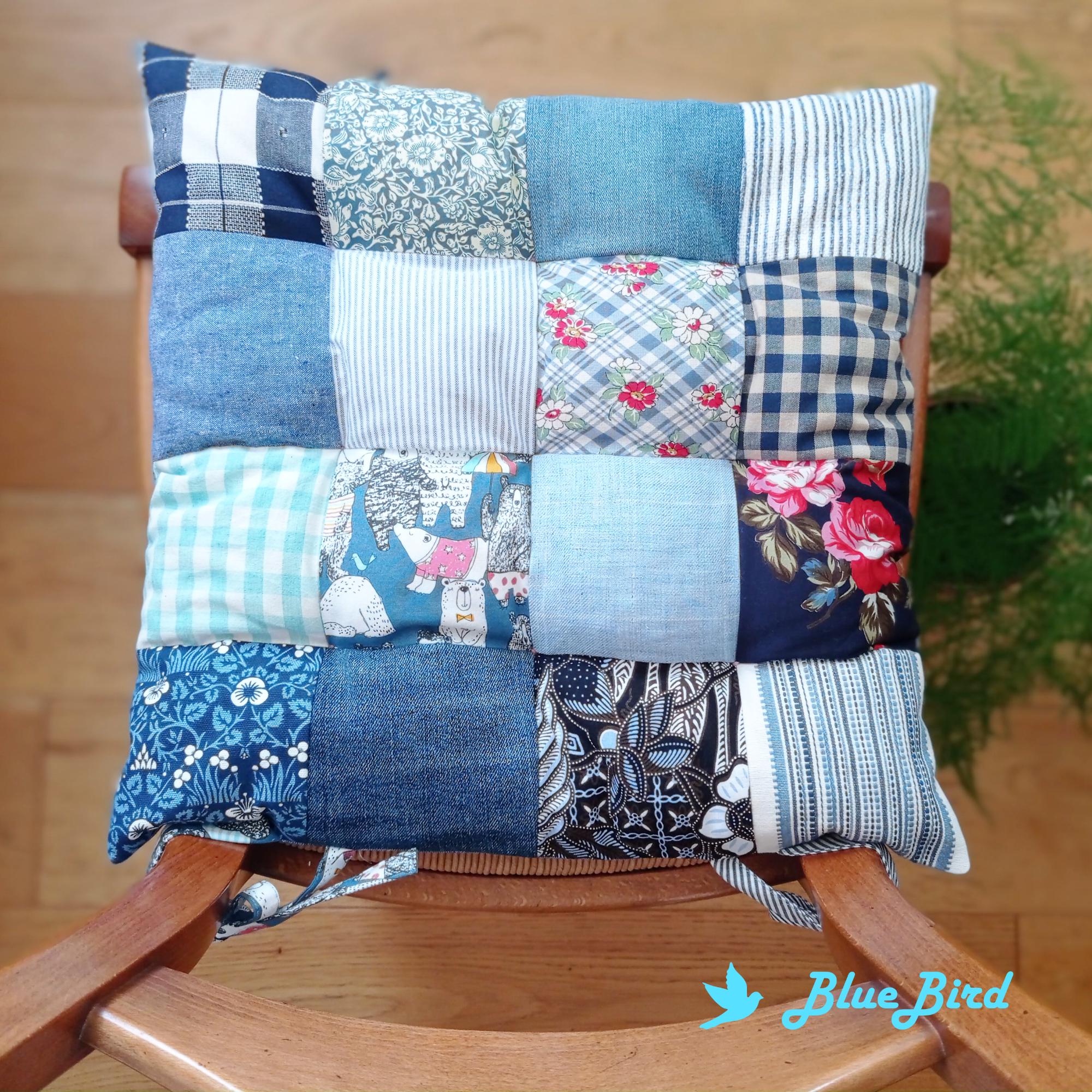 Beginner Seat Pad Sewing Pattern PDF | Scrap Fabric Patchwork Cushion ...