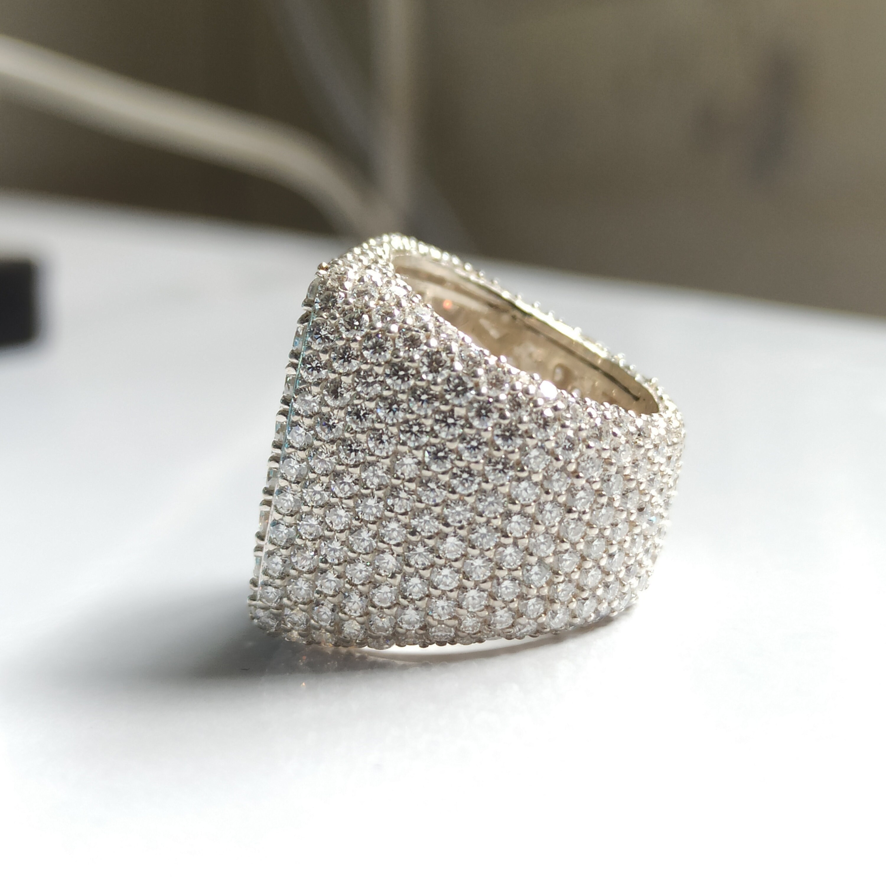 Custom Diamond Ring Hip Hop Rappers Jewelry 14K Yellow Gold - Etsy