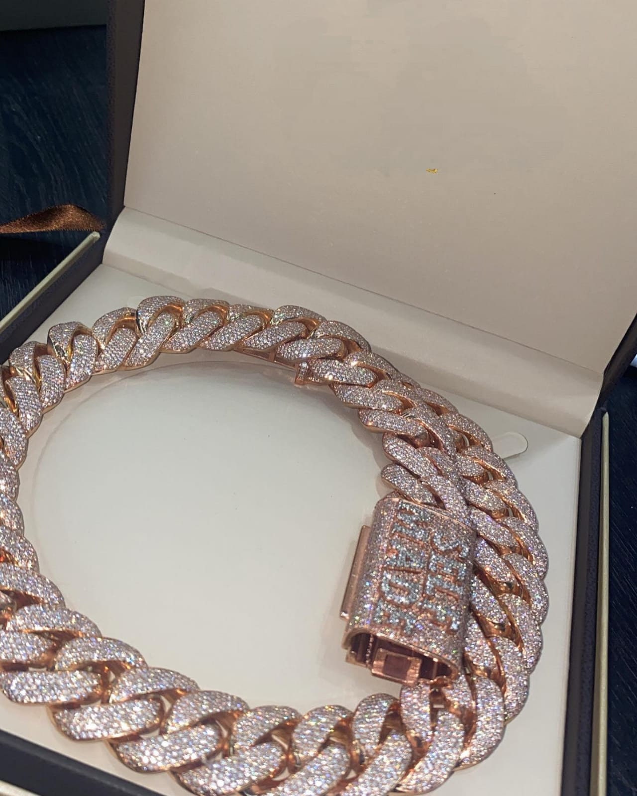 Gold Plated Hip Hop Miami Iced Out Cuban Link Chain, Rappers Bling ...