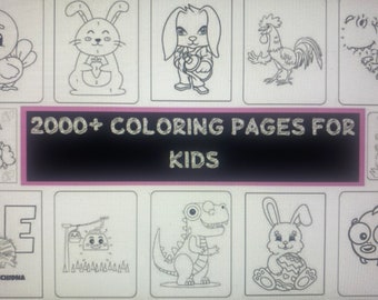 Coloring Book Pages beach/animals - Etsy