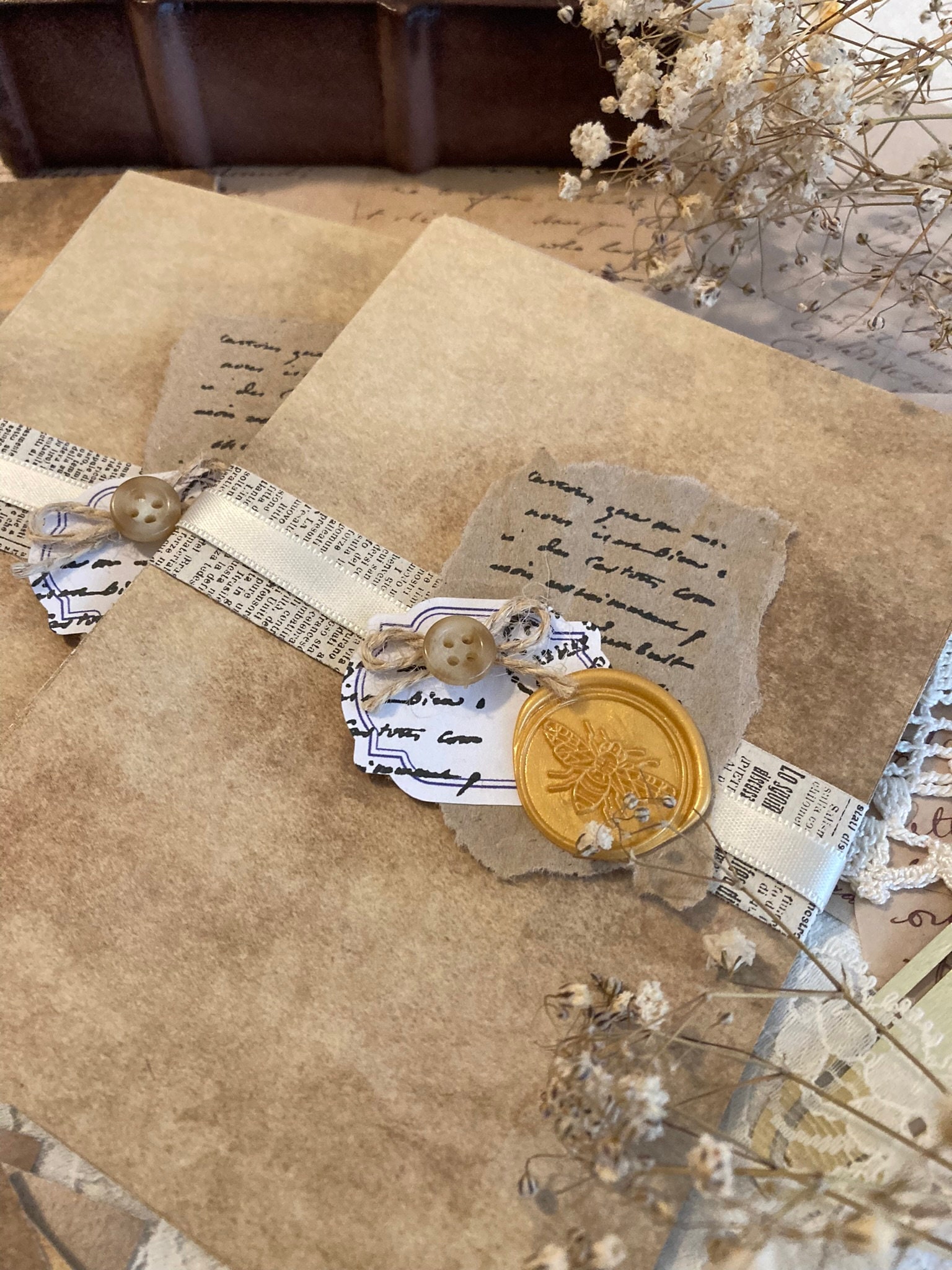 Vintage Style Paper/parchment for Journals, Junk Journals, Scrapbooking ...