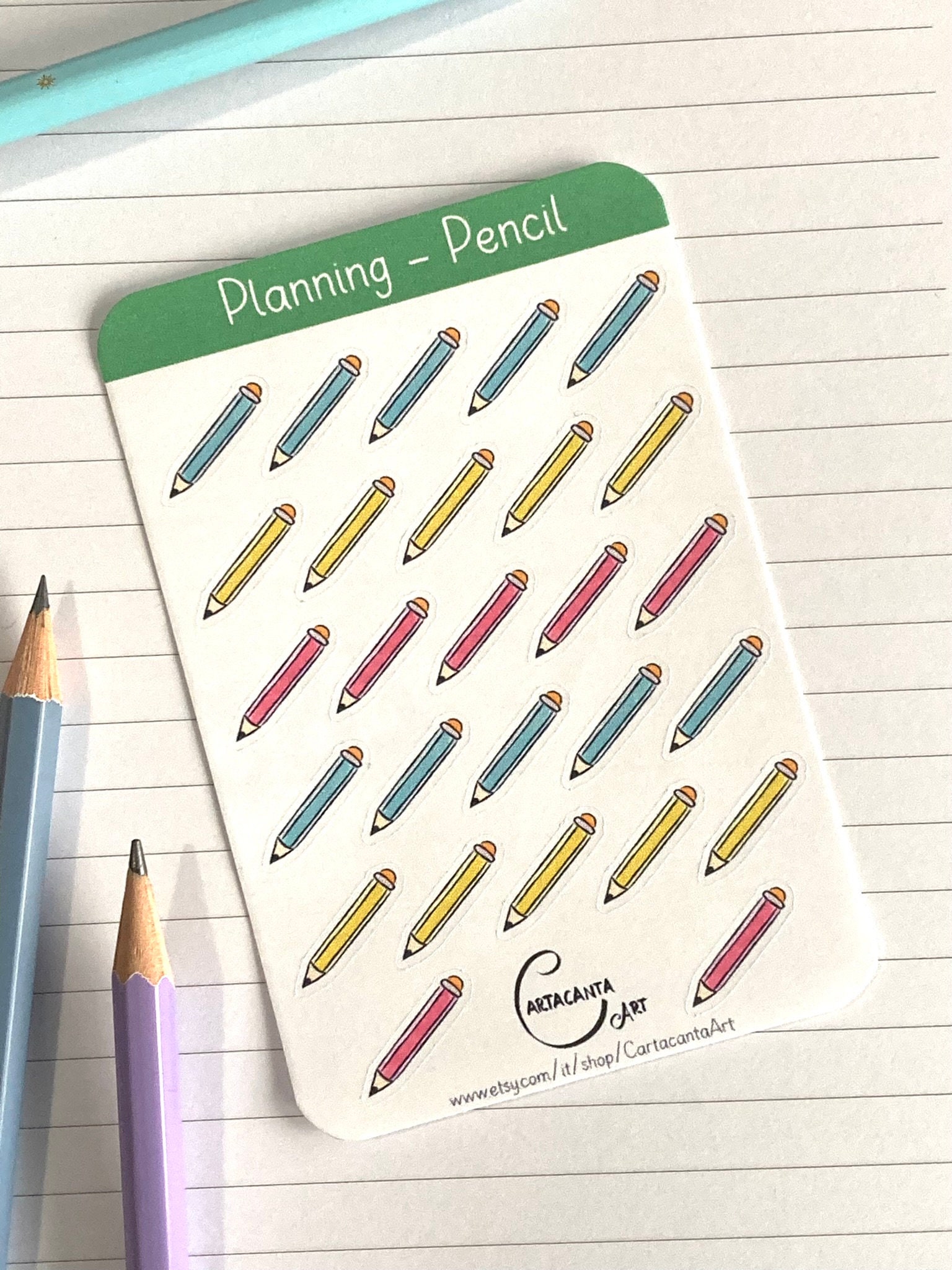 Planning Pencil Stickers Bullet Journal Stickers. Planner Stickers ...