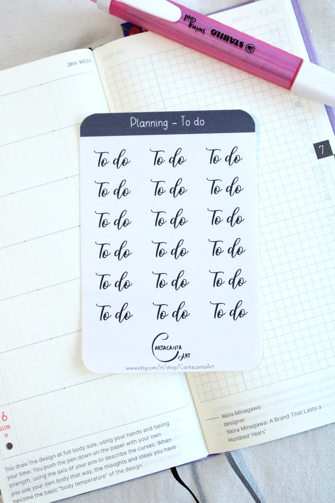 “to Do” Stickers – Bullet Journal Stickers. Planner Stickers. Agenda ...