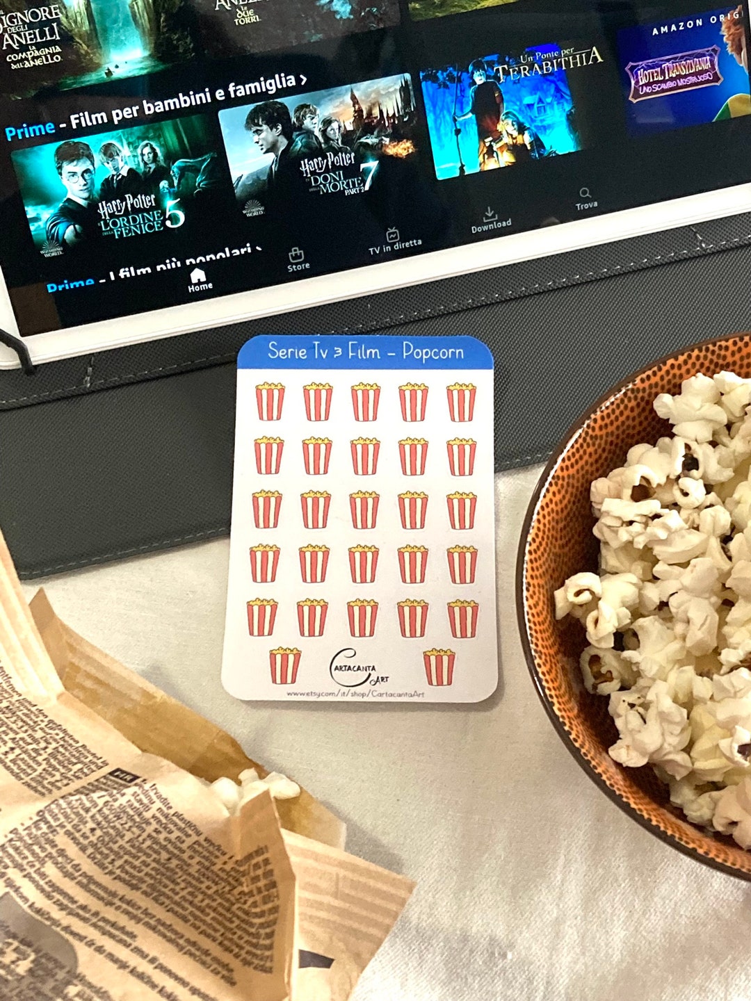 Stickers TV Series and Movies "popcorn" – Bullet Journal Stickers ...