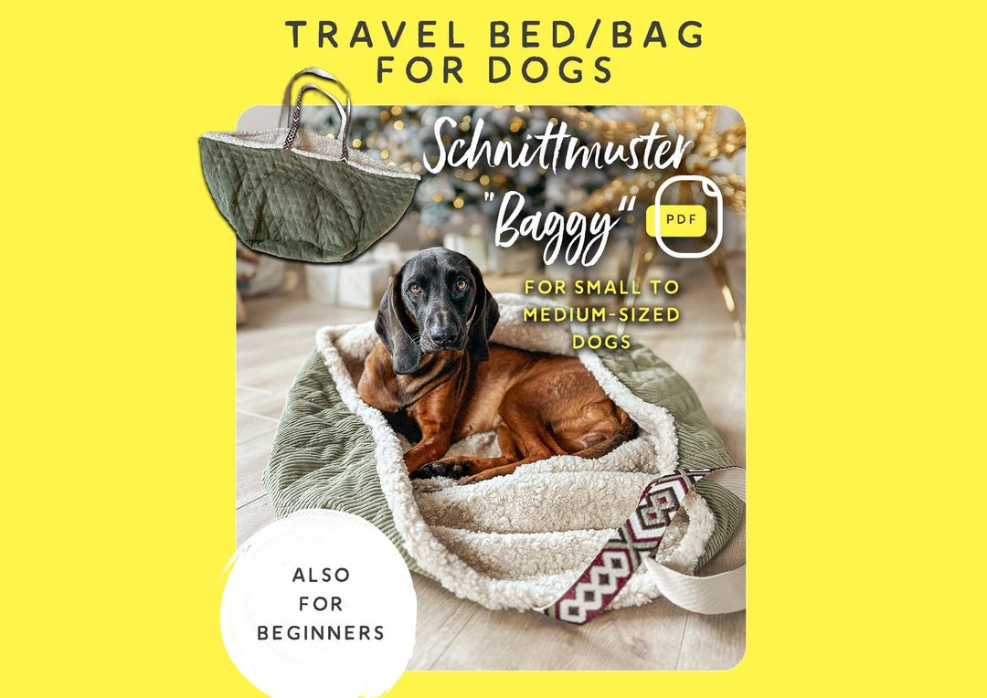 Sewing Pattern for a Dog Travel Bag Sew a Travel Bed for Small to ...