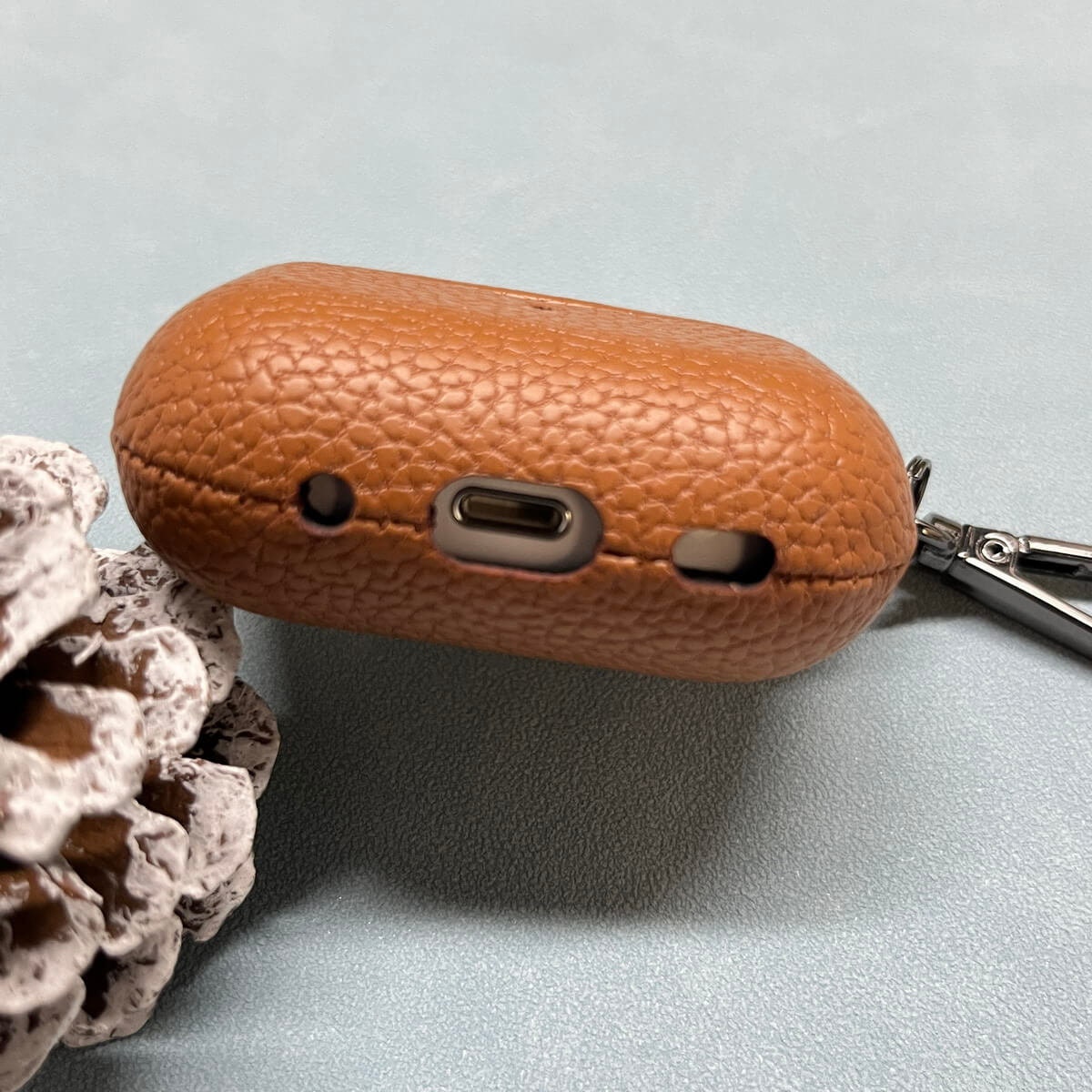 Custom Pebble Leather Airpods Pro 2/1 Case, Personalized Airpods ...