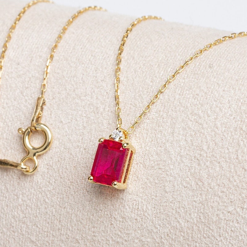 Real Ruby Necklace - Etsy