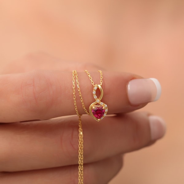 Ruby Infinity Necklace - Etsy