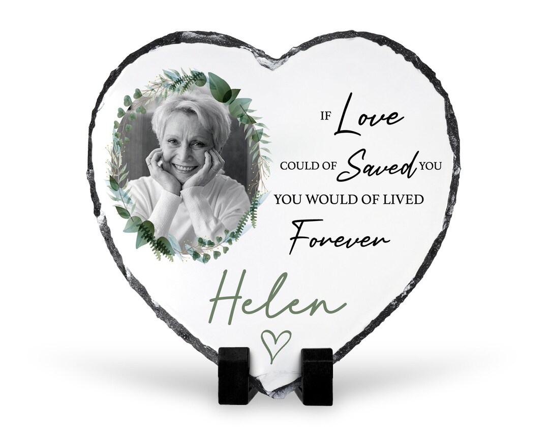 Personalised Memorial Slate | Memorial Photo Slate | Memorial Gift ...