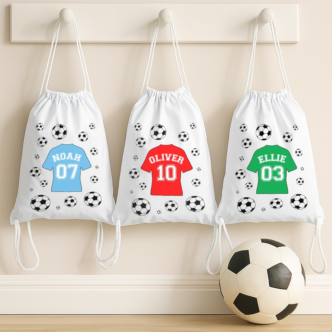 Personalised PE Bag | Football PE Bag, Kids Pe Bag, Personalised ...