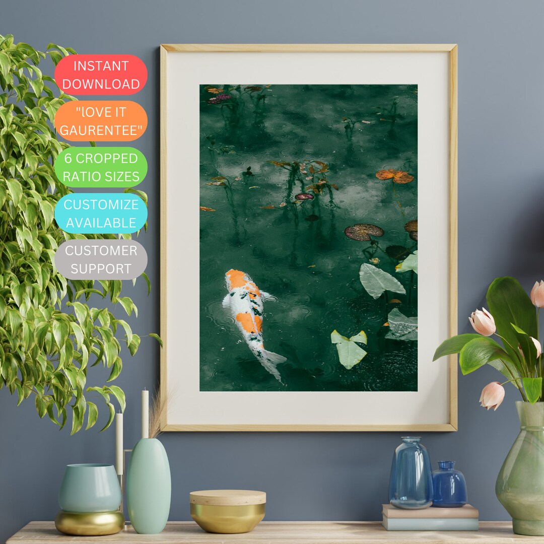 Koi Fish Wall Art Poster of Koi Carp Wall Art Hanging Wall Art - Etsy