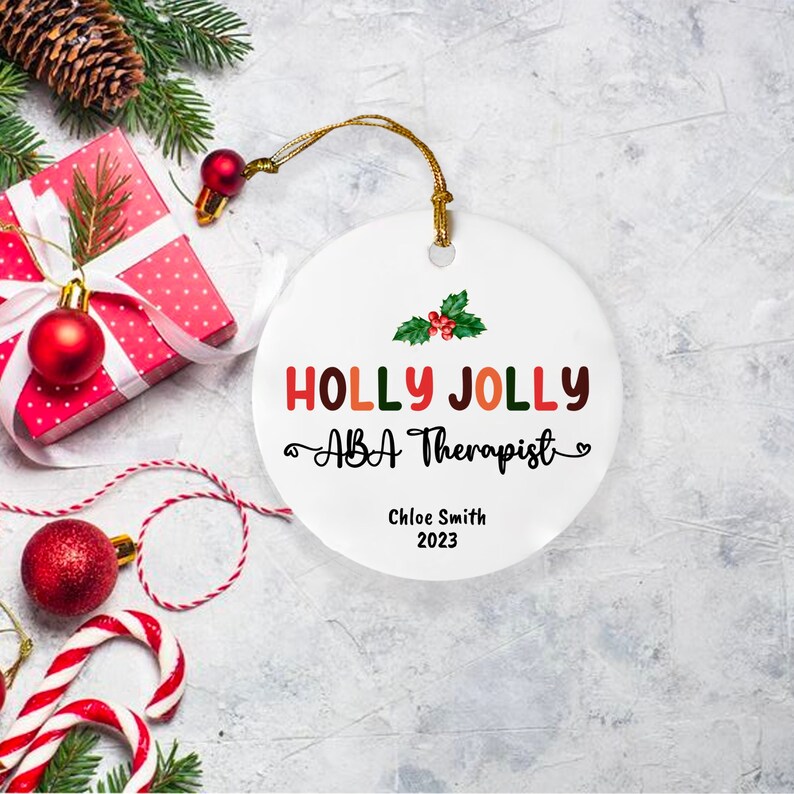 ABA Therapist Ornament Christmas Gift ABA Therapy Ornament Office Decor ...