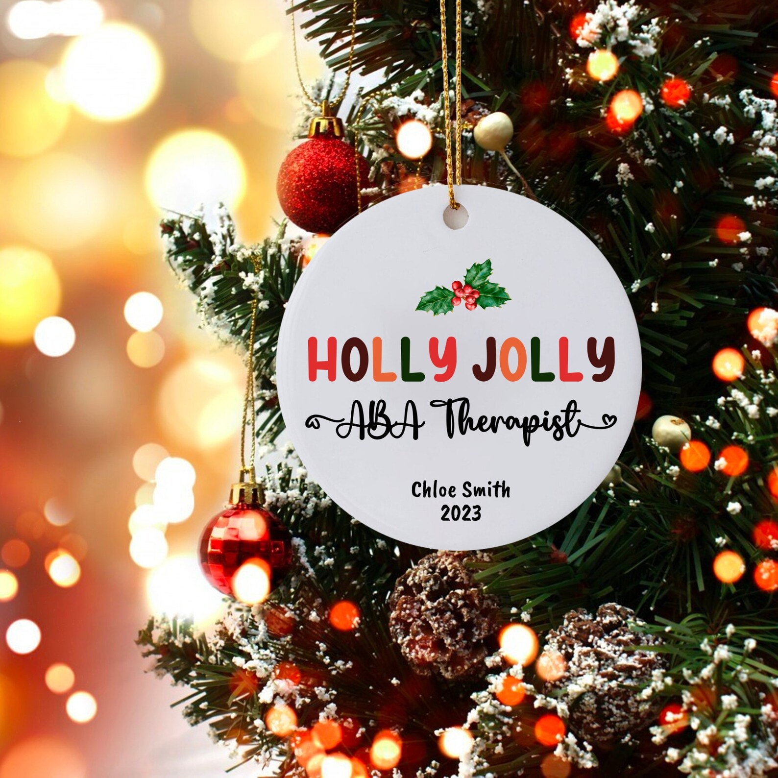 ABA Therapist Ornament Christmas Gift ABA Therapy Ornament Office Decor ...