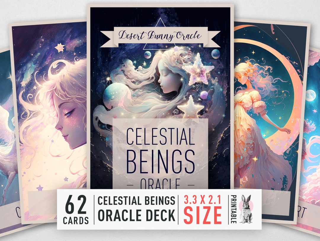 Printable Celestial Beings Oracle Card Deck (PDF) - Etsy