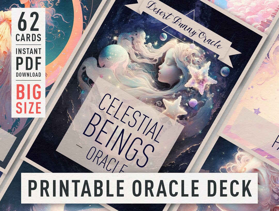 Printable Oracle Deck Beautifully Illustrated Oracle Cards - Etsy