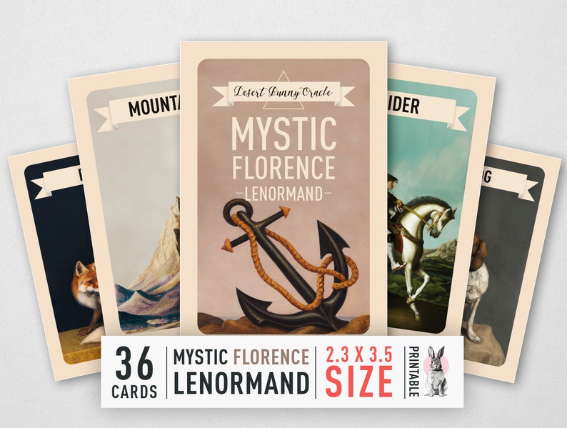 Printable Lenormand Deck: Mystic Florence With House Cards (digital ...