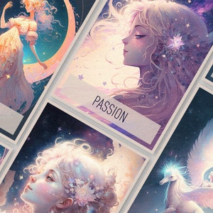 Printable Oracle Deck Beautifully Illustrated Oracle Cards Celestial ...
