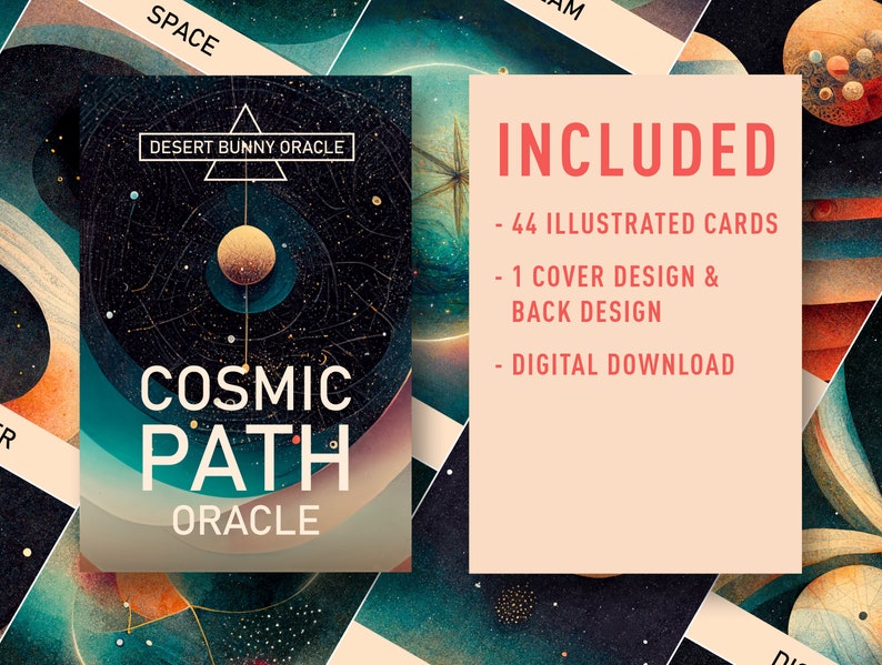 Digital Cosmic Path Oracle Cards | 44-card Indie Printable Deck ...