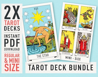 Mini Printable Tarot Deck High-res 78-cards Pocket Size - Etsy