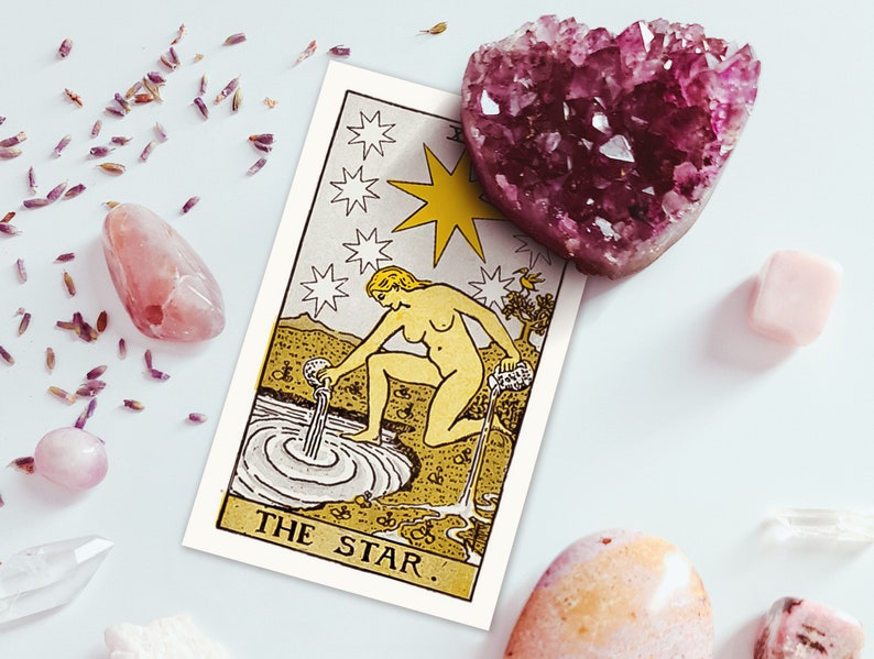 Printable Vintage Tarot Cards Riderwaitesmith Tarot Deck Yellow Instant