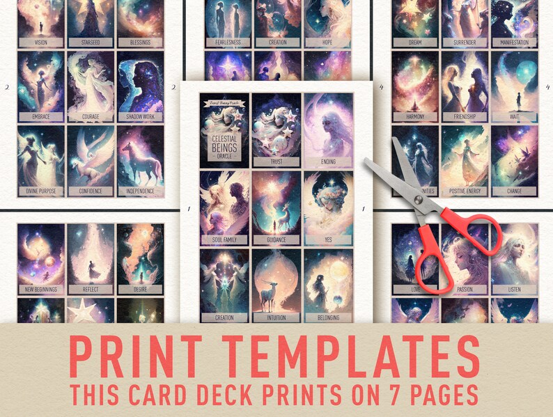 Printable Indie Oracle Deck Authentic Oracle Cards DIY - Etsy