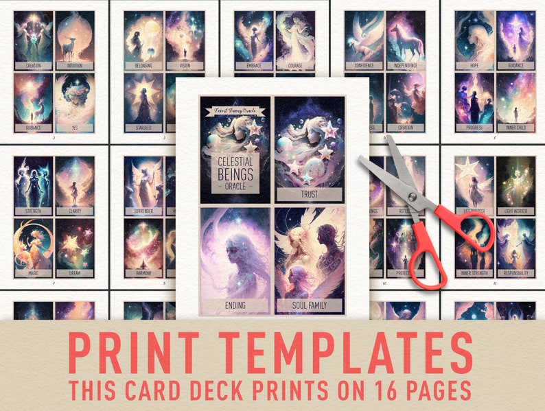 Printable Oracle Deck Beautifully Illustrated Oracle Cards - Etsy