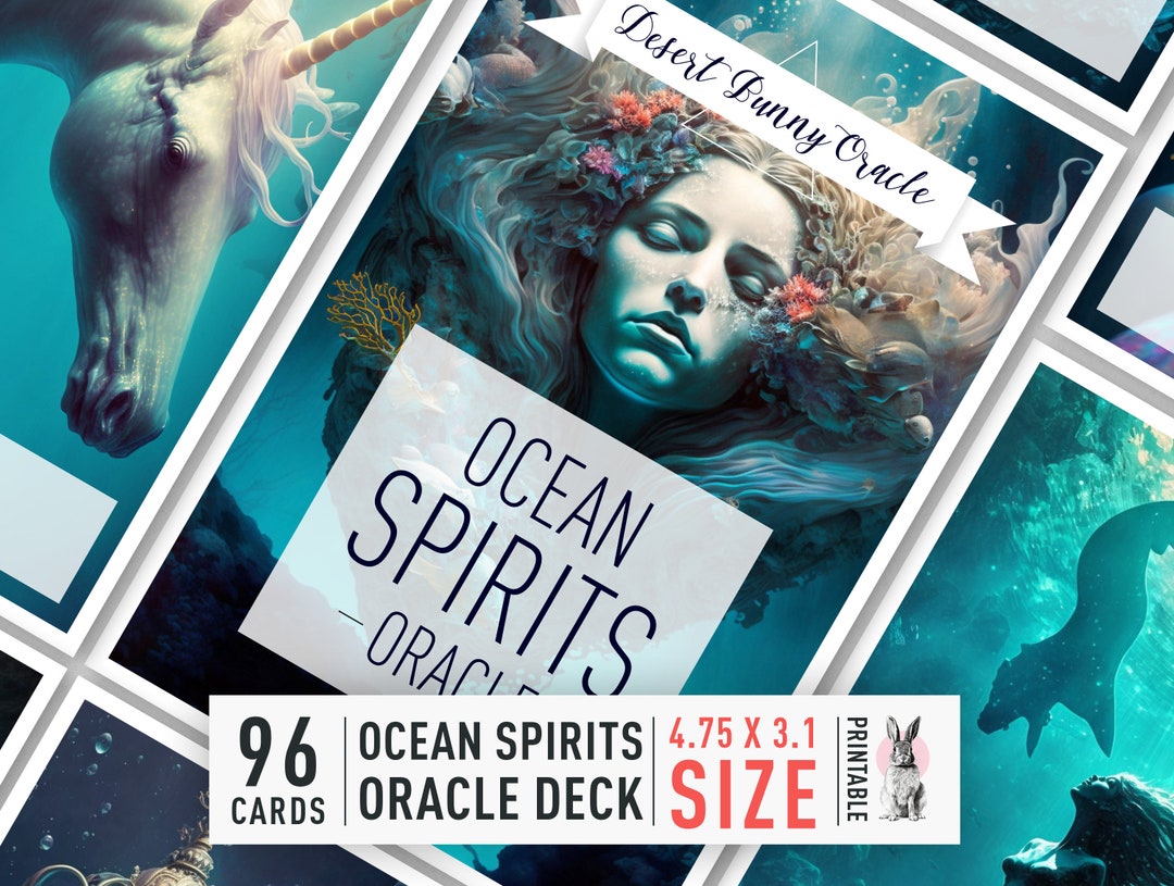 Ocean Spirits Oracle Cards: 96-card Printable Indie Deck (digital ...