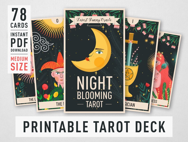 Printable Medium Size Tarot Cards High-res 78-card Tarot - Etsy