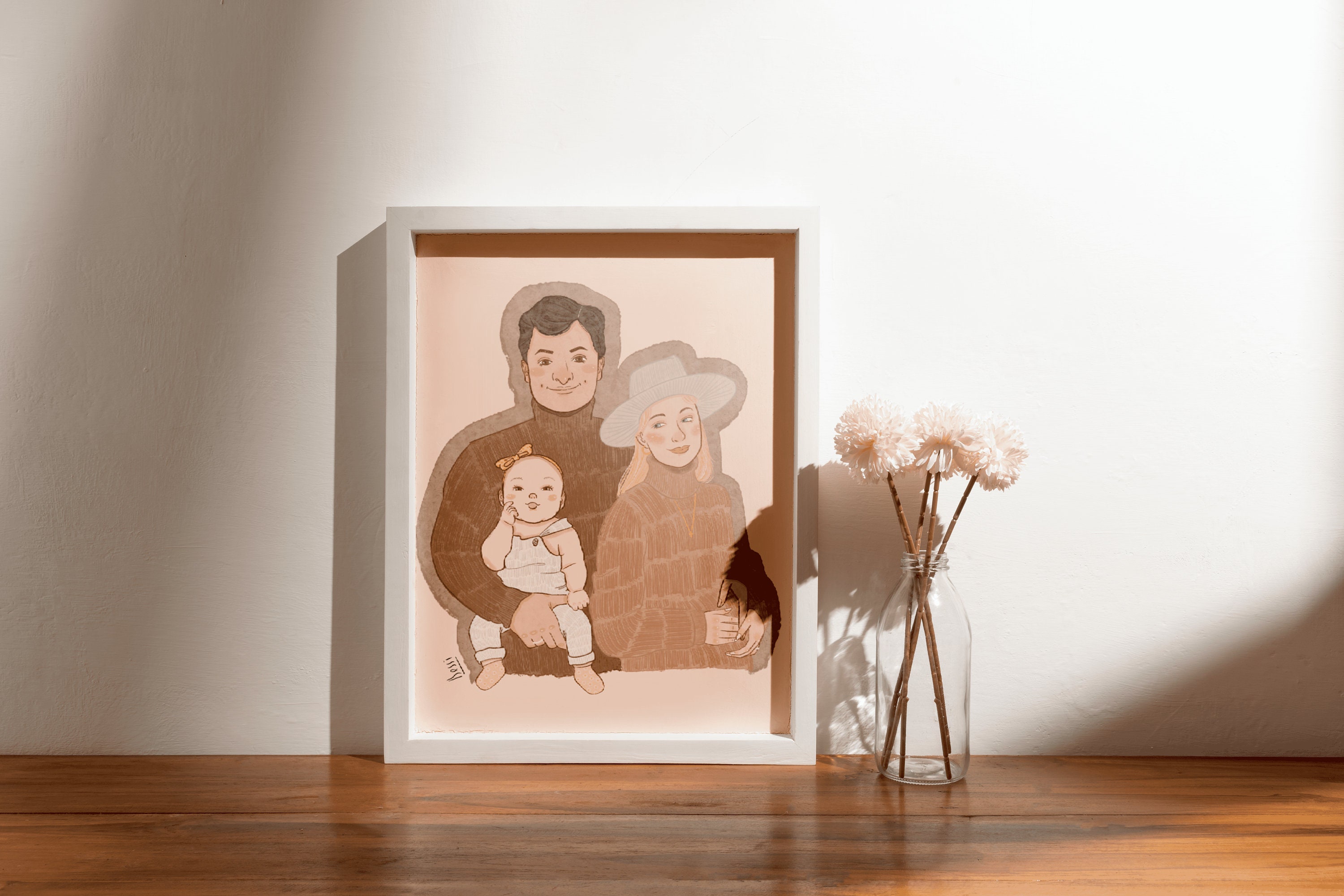 Hand-made Family Portrait | Birthday and Anniversary Gifts | Digital ...