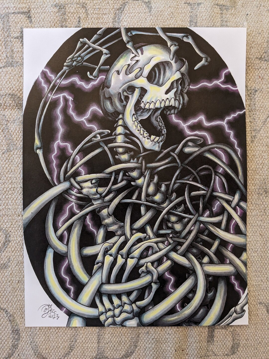 How Do I Draw a Ribcage print - Etsy