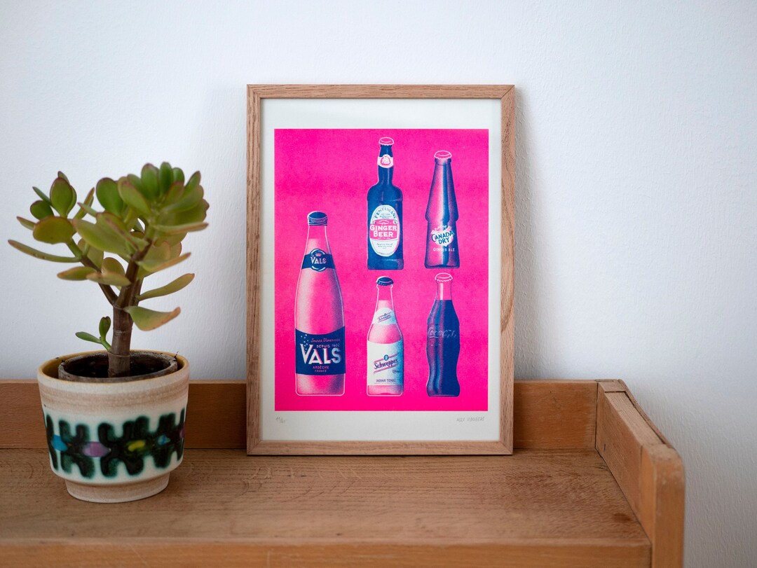Soft Bottles A4 Risograph Illustration Limited and Signed Series - Etsy