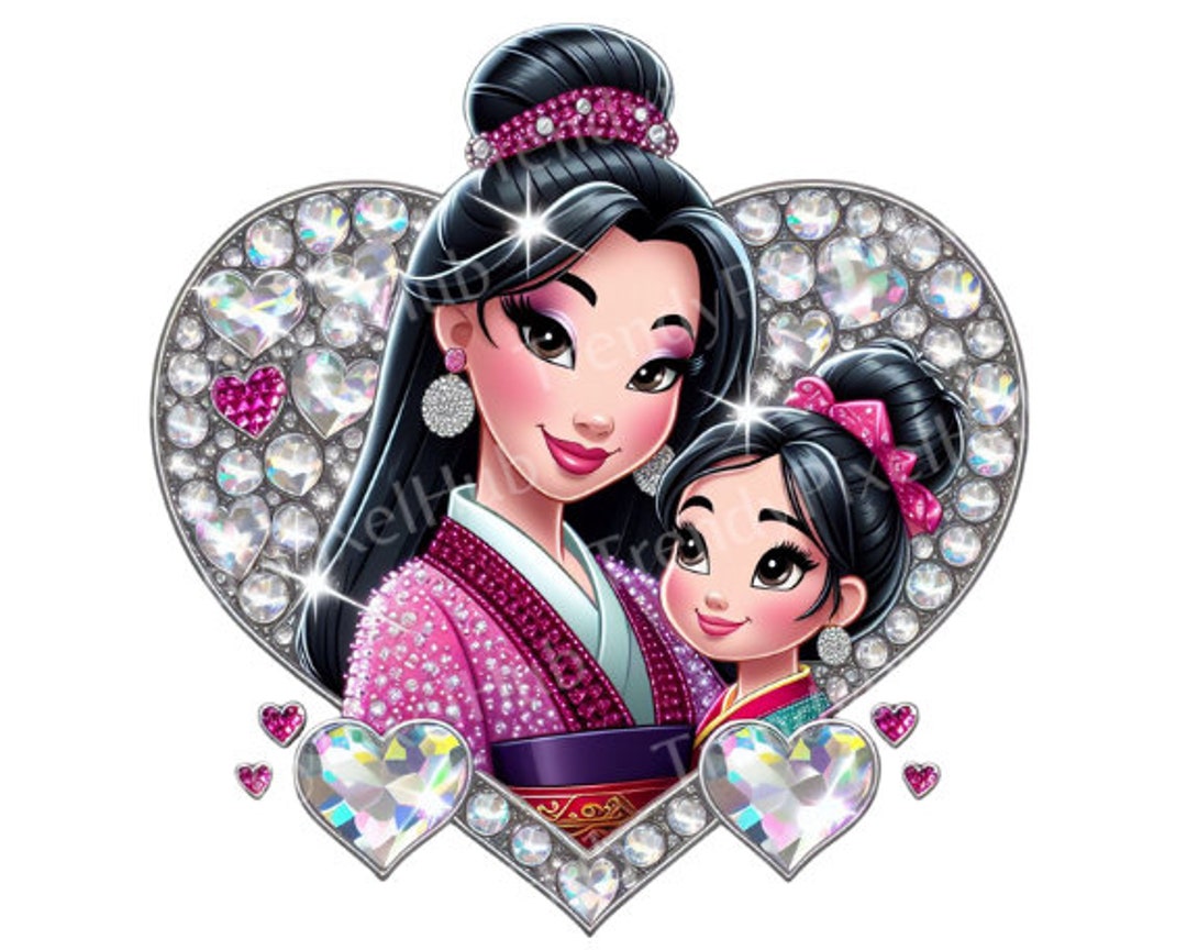 Chinese Mom and Daughter Png Image, Asian Princess Love, Mother's Day ...