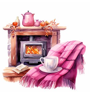 Cozy Winter Clipart Pink Winter Clipart PNG Images Home - Etsy