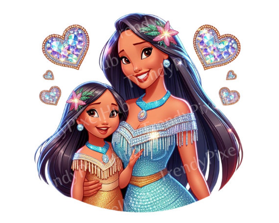 Native Mom and Daughter Png Image, Native Princess Love, Mother's Day ...