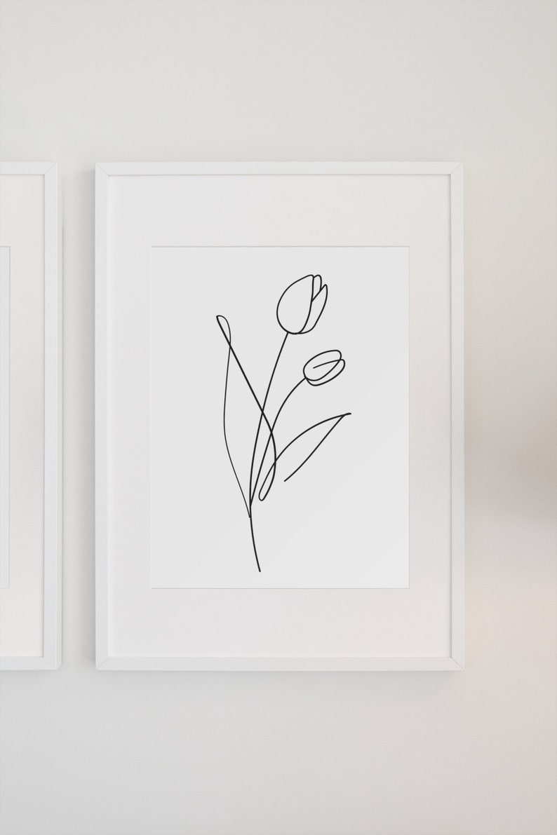 Fine Line Floral SVG PNG Bundle Flower SVG Wild Flowers - Etsy