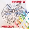 Butterfly Craft 3D Colouring/coloring Printable Four Templates, Art ...