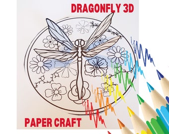 Butterfly Craft 3D Colouring/coloring Printable Four Templates, Art ...