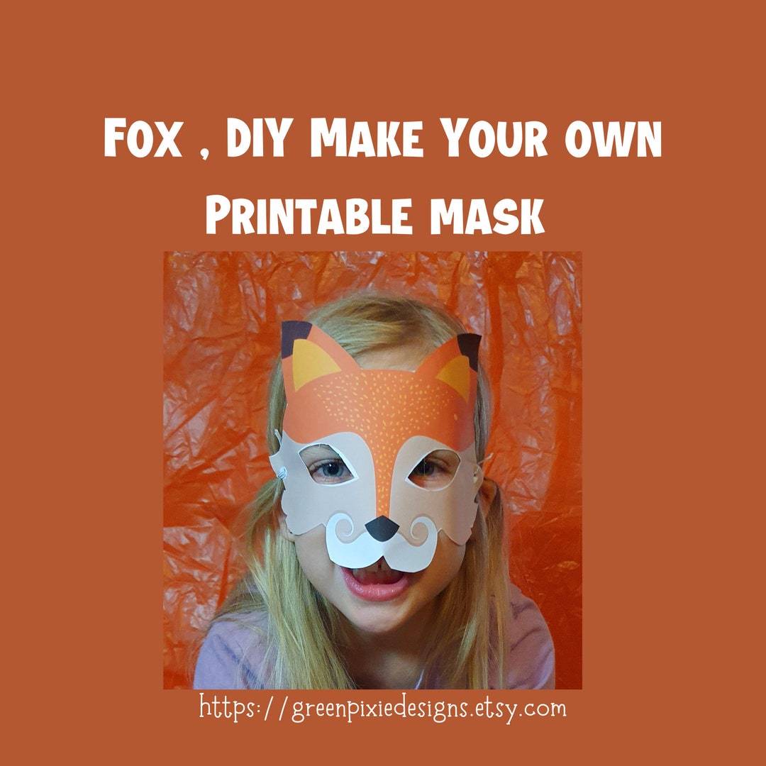 Make Your Own Fox Woodland Animal Costume Mask Masquerade DIY Printable ...
