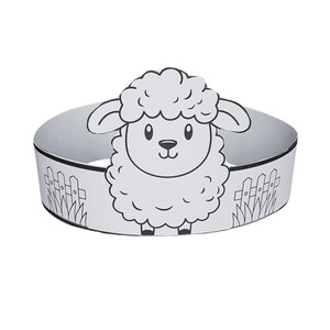 DIY Cute Sheep Farm Animals Crown Birthday Party Decoration Costume ...