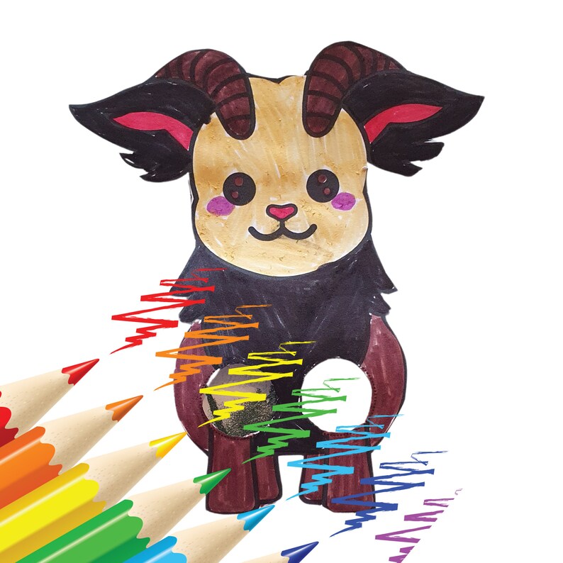 Goat Finger Puppet Craft: Printable Paper Toy (PDF Download) - Etsy