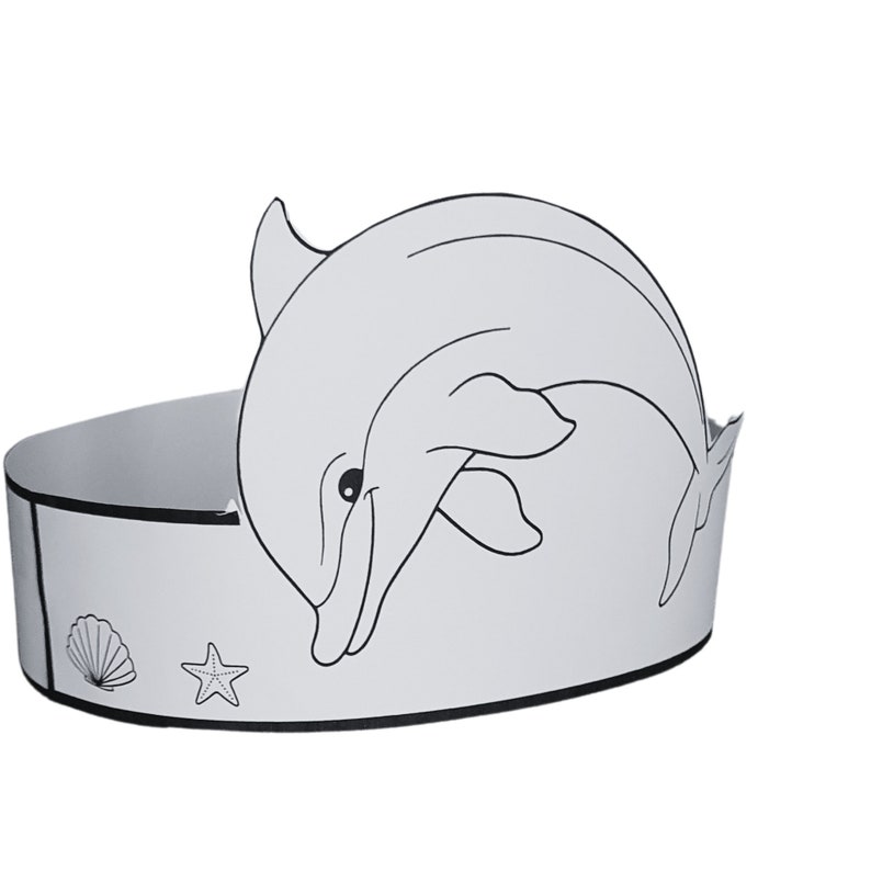 DIY Dolphin Sealife Underwater Ocean Creatures Crown Birthday Party ...