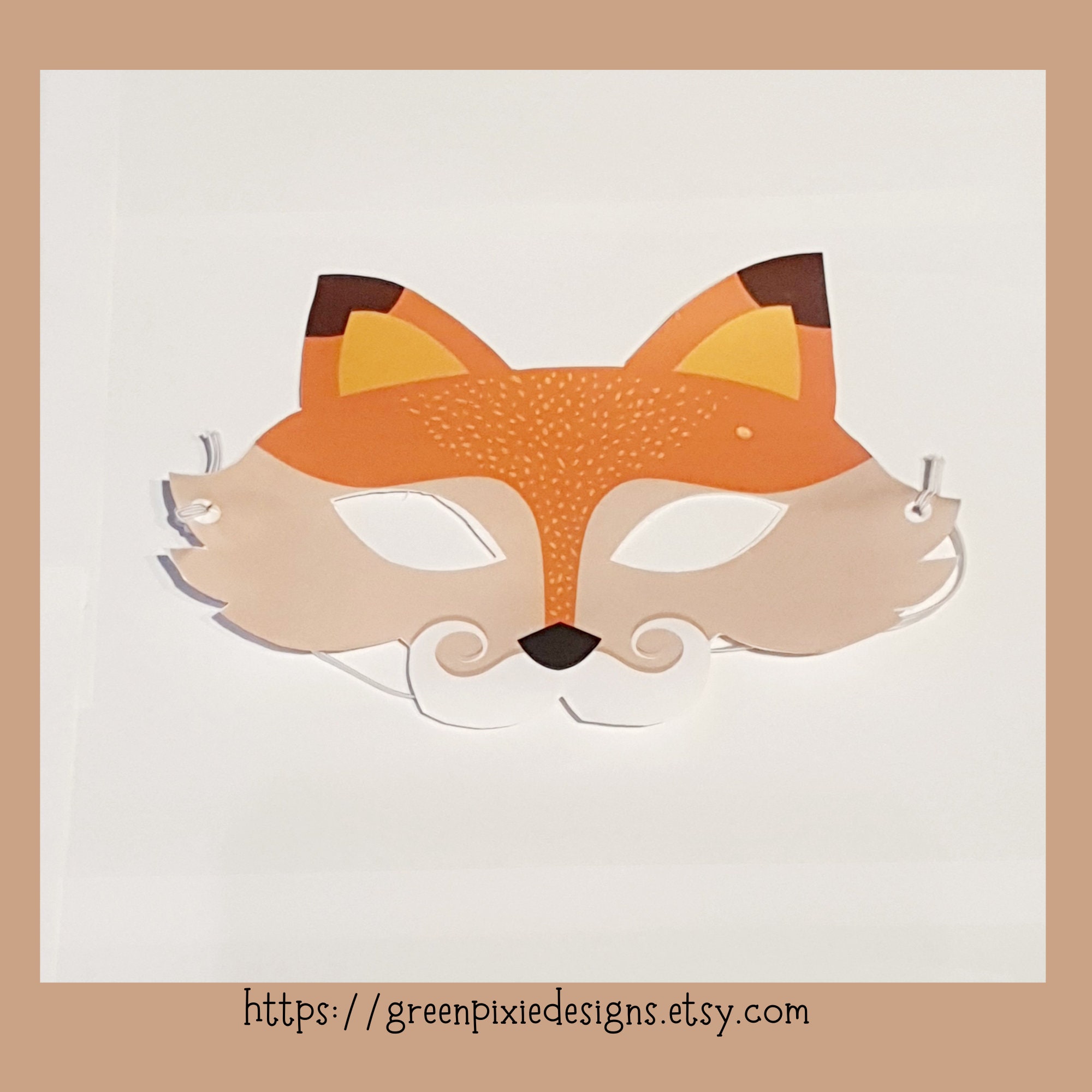 Make Your Own Fox Woodland Animal Costume Mask Masquerade DIY Printable ...