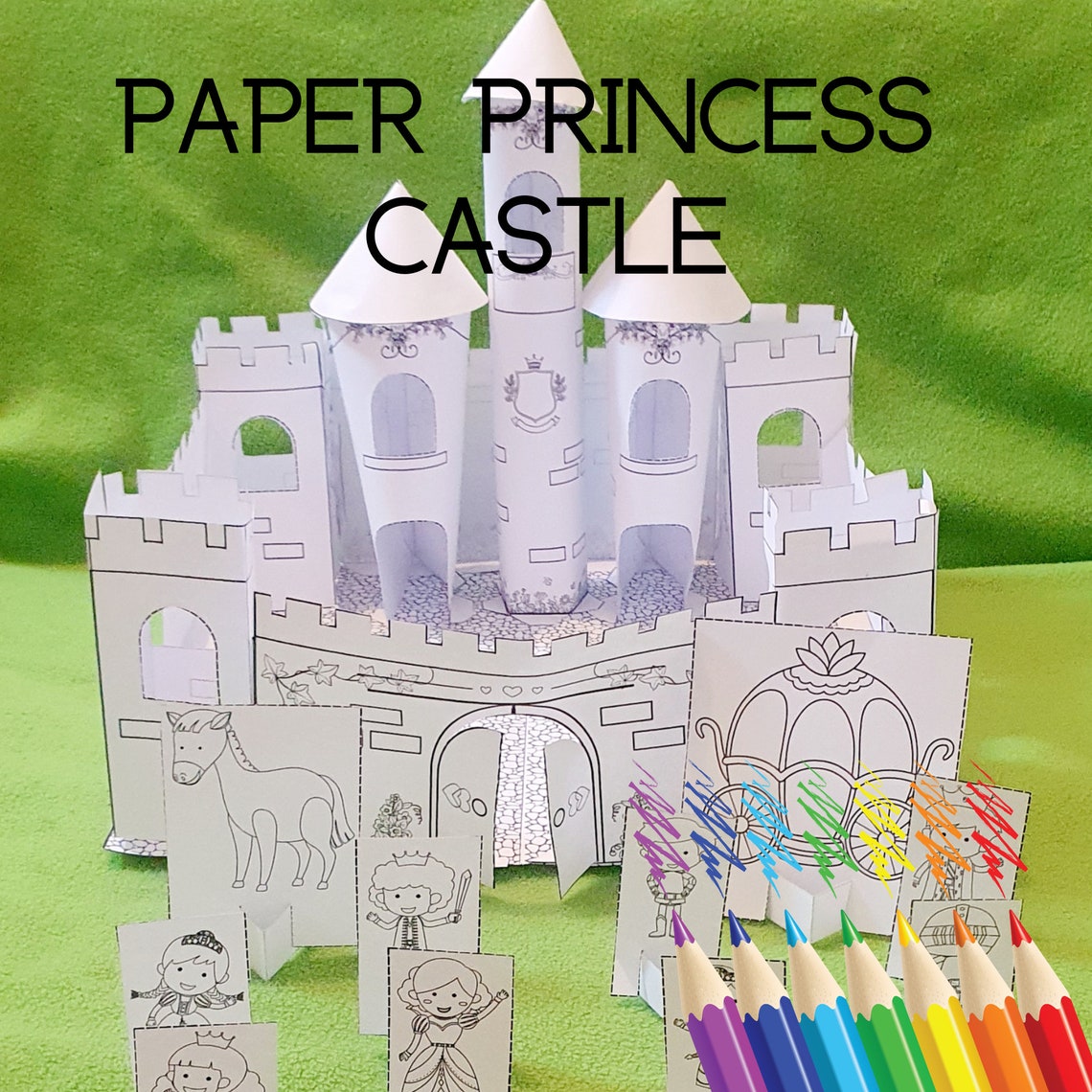Printable Paper Princess Castle Playhouse Toy Craft Kit PDF - Etsy