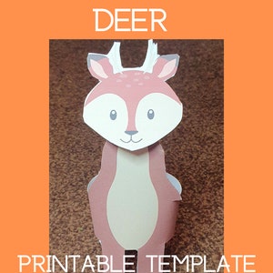 3D Woodland Animals Playset With Trees Printable Templates , Paper Card ...